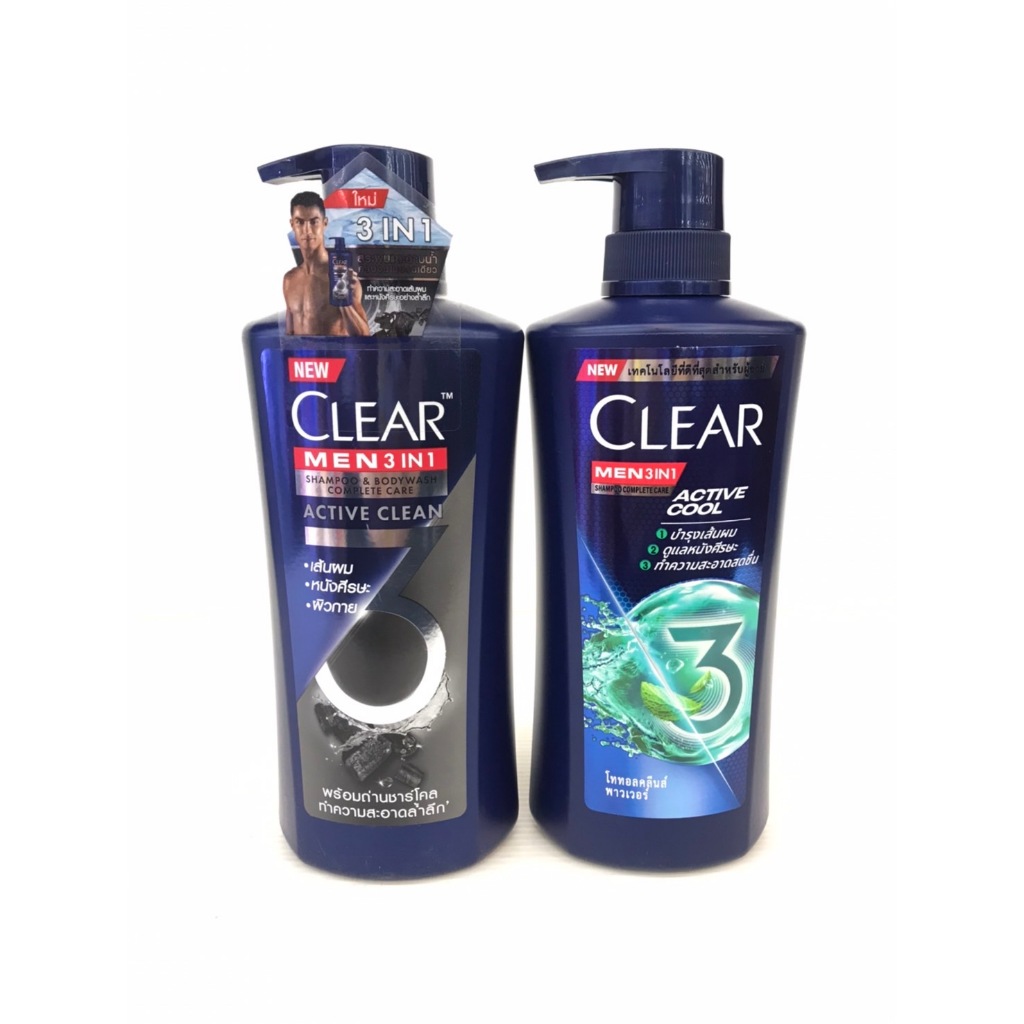 CLEAR MEN 3 IN 1 SHAMPOO & BODYWASH COMPLETE CARE เคลียร์ เมน 3อิน1 ...