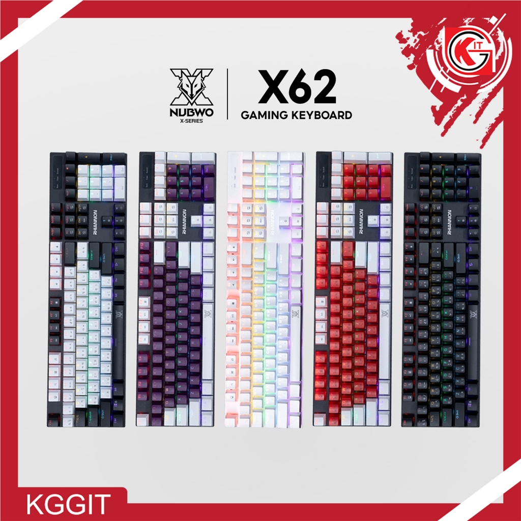 คีย์บอร์ดเกมมิ่ง NUBWO X62 RHIANNON พร้อมด้วยไฟ mini RGB Mechanical ...