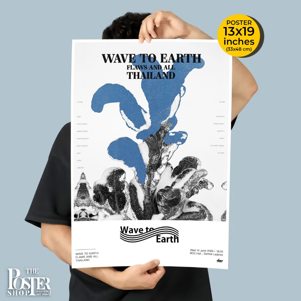 wave to earth Poster โปสเตอร์วงดนตรีอินดี้ ร็อกจากเกาหลี จากค่าย wavy ...