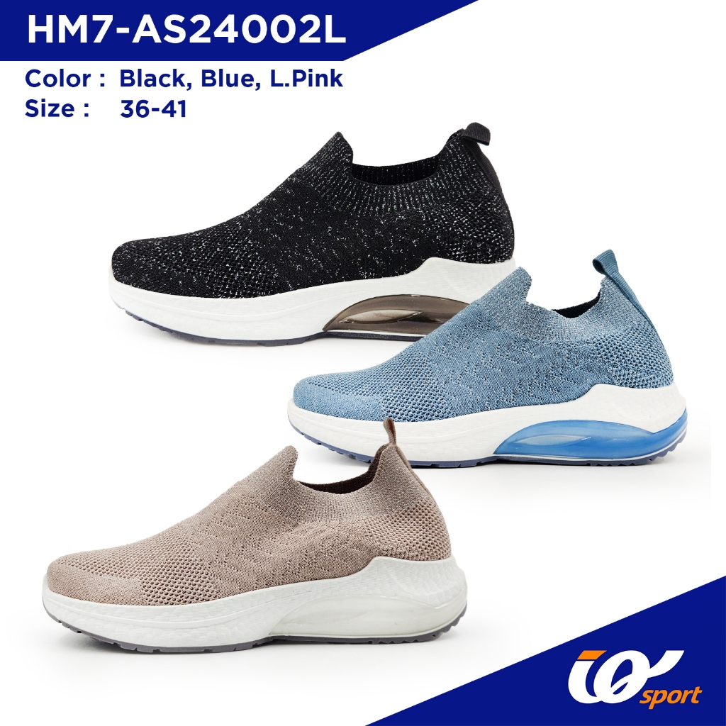 IQ SPORT รองเท้าผ้าใบผู้หญิงเพื่อสุขภาพ (Slip-On) รหัสHM7-AS24002L | Shopee Thailand