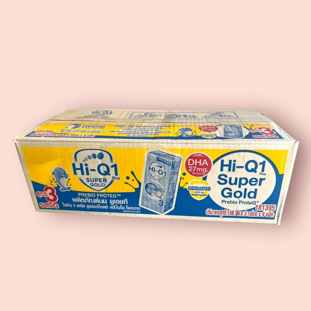 Hi-Q Super Gold UHT นมกล่อง สูตร 3, สูตร 4 รสจืด ยกลัง 27 กล่อง ขนาด 180 มล. (มีตัวเลือกสินค้า ...