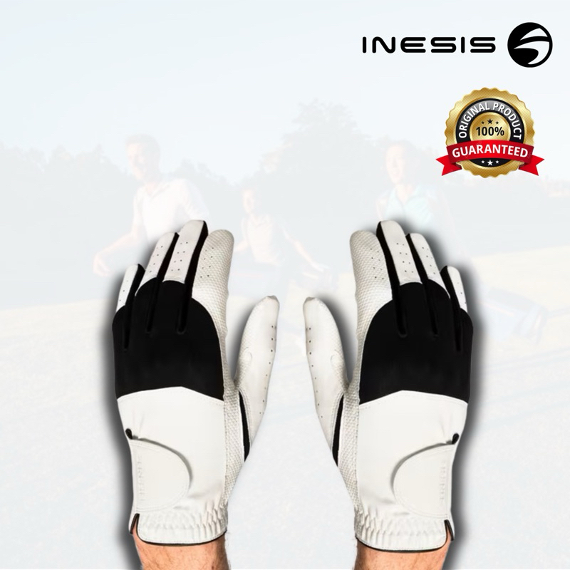 ถุงมือตีกอล์ฟสำหรับผู้ชาย รุ่น 100 “มีทั้งถนัดซ้ายและขวา” (สีขาว/ดำ ...