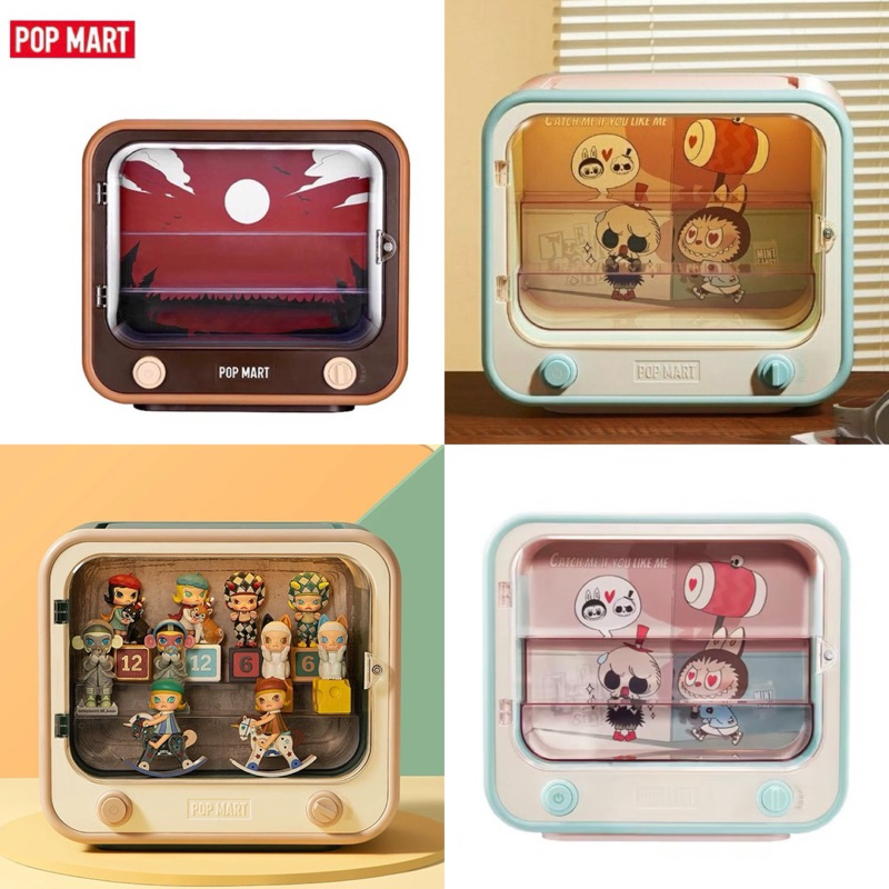 POPMART กล่องมีไฟ TV รุ่นใหม่ container Dimoo Molly กล่แองโมเดล ตู้โชว์ ...