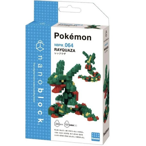 Kawada nanoblock Pokemon NBPM_064 Rayquaza 4972825216774 (นาโนบล็อค) | Shopee Thailand