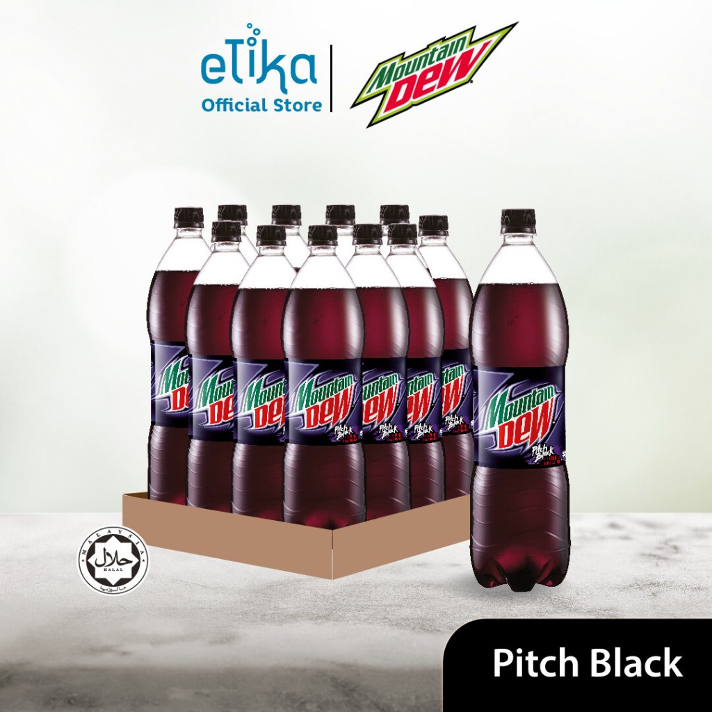Mountain Dew Pitch Black 1.5L carton (12 x 1.5L) | Shopee Thailand
