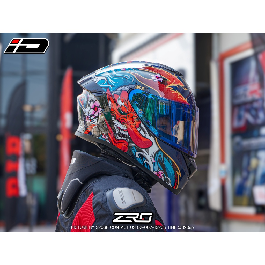 หมวกกันน็อค ID ZRO | 6 ลายใหม่ล่าสุด มีแว่นด้านใน ECE22.06 ส่งไว ...