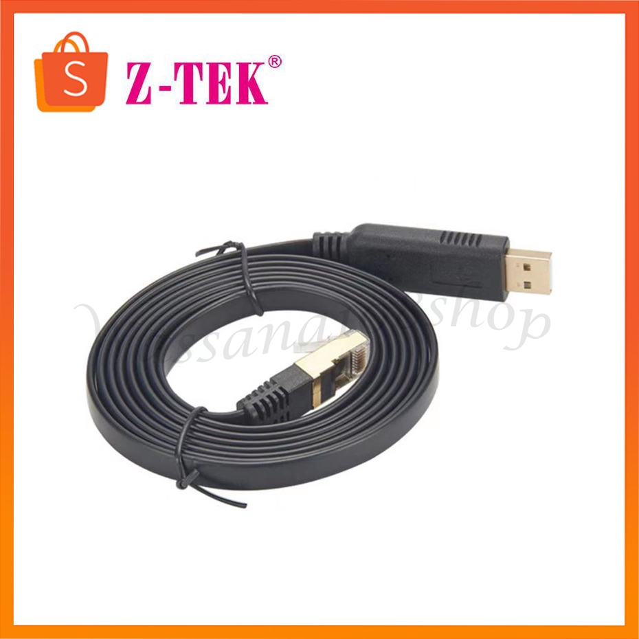Z-TEK USB TO LAN CABLE CONSOLE (1.8m,3m) | Shopee Thailand