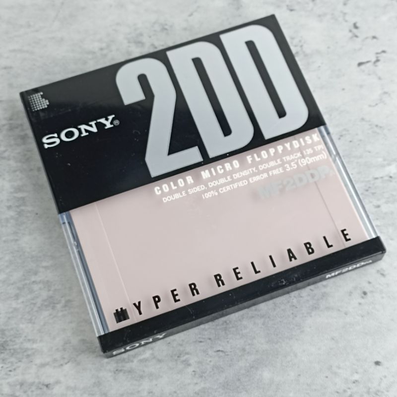 SONY >> แผ่น Diskette, Floppy Disk 2DD ความจุ 720kb สีชมพูอ่อน พร้อมกล่อง ใหม่แพ็คซีล Made in ...
