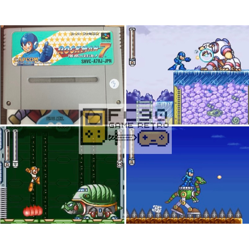 ตลับเกมร๊อคแมน Rockman 7 Mega man [SFC] ตลับมือสอง สำหรับนักสะสมเกมเก่ายุค90 ซุปเปอร์ฟามิคอม ...