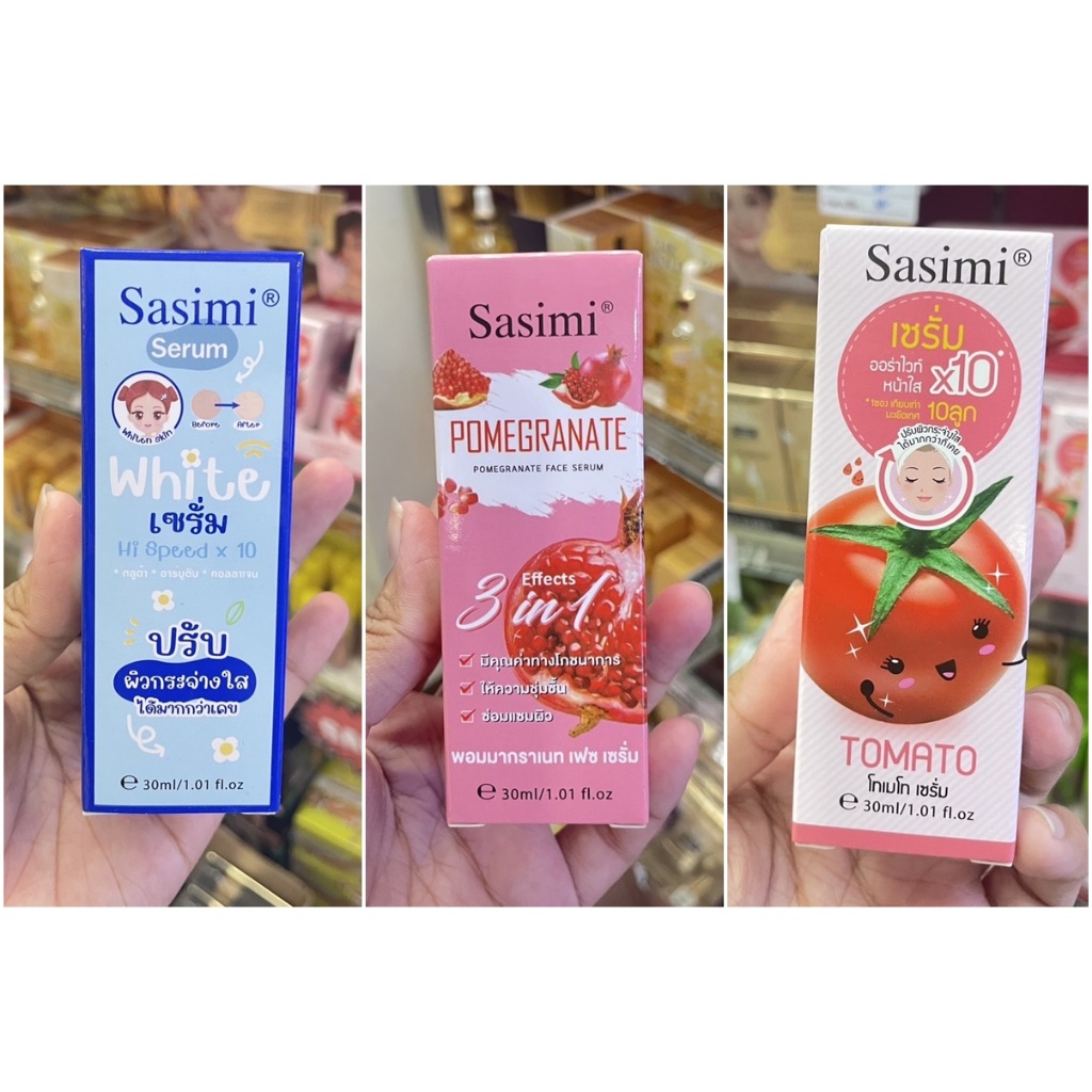 (1ชิ้น) SASIMI SERUM ซาซิมิ เซรั่มบำรุงผิวหน้า มี 3สูตร | Shopee Thailand