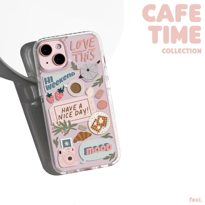 เคสไอโฟน ((สั่งทำชื่อได้)) “ Cafe’ Time “ iPhone Case for 12 - 16 series & Samsung S24 series ...