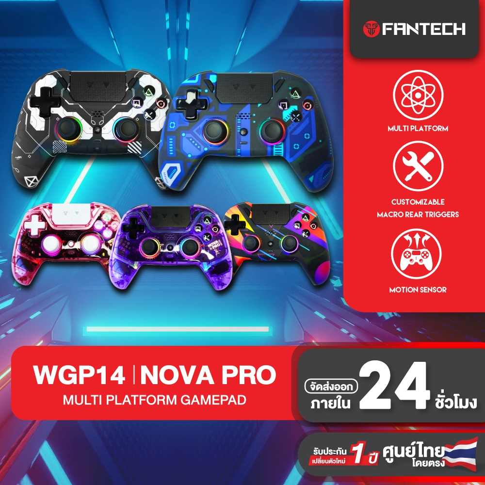 FANTECH รุ่น NOVA PRO WGP14 V2 Joystick จอยเกมมิ่งไร้สาย BT รองรับ PC ...