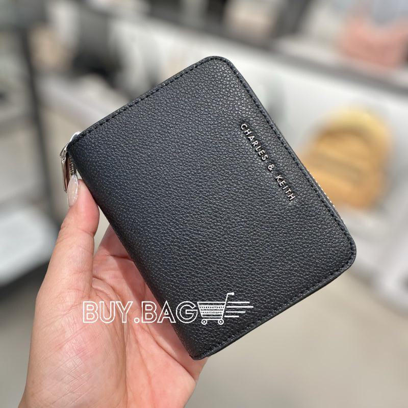 CHARLES & KEITH ( ใช้โค้ดลด30% ) CK6-10770255 กระเป๋าสตางค์ใบสั้น ซิป ...