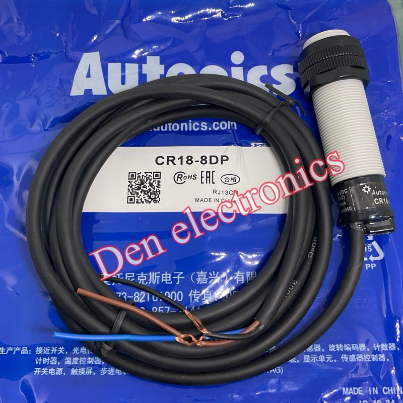 เซ็นเซอร์CR18-8DP. sensor เซ็นเซอร์ Capacitive Proximity sensor Size M18 3สาย ชนิดPNP-NO ...
