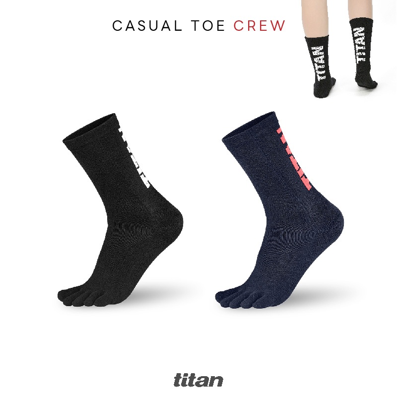 TITAN CASUAL TOE SOCKS CREW | ถุงเท้าวิ่งแยกนิ้ว | Shopee Thailand