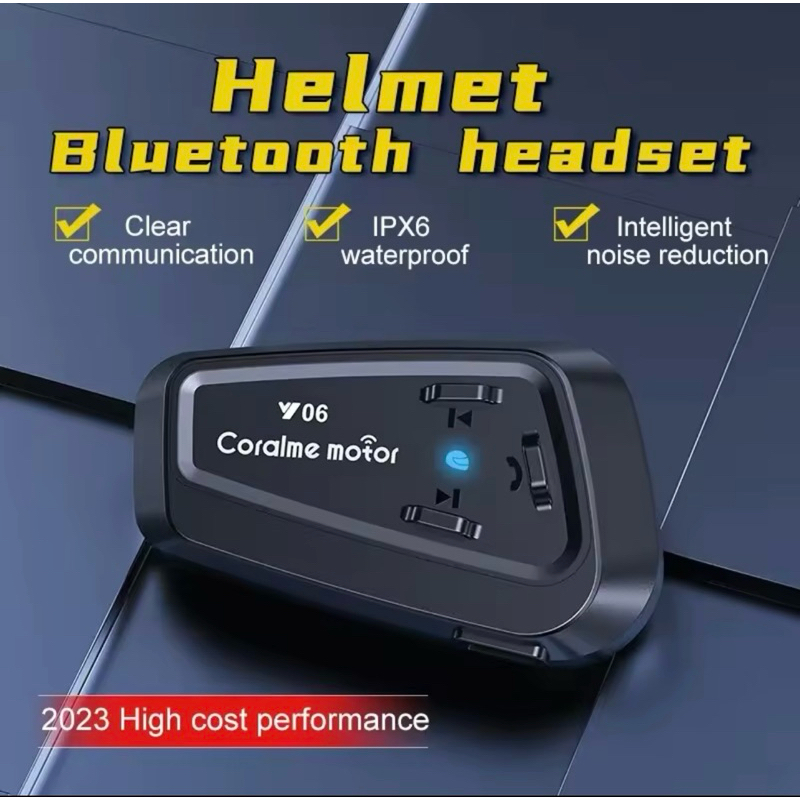 บลูทูธติดหมวกกันน็อก Coralme Y06 | Shopee Thailand