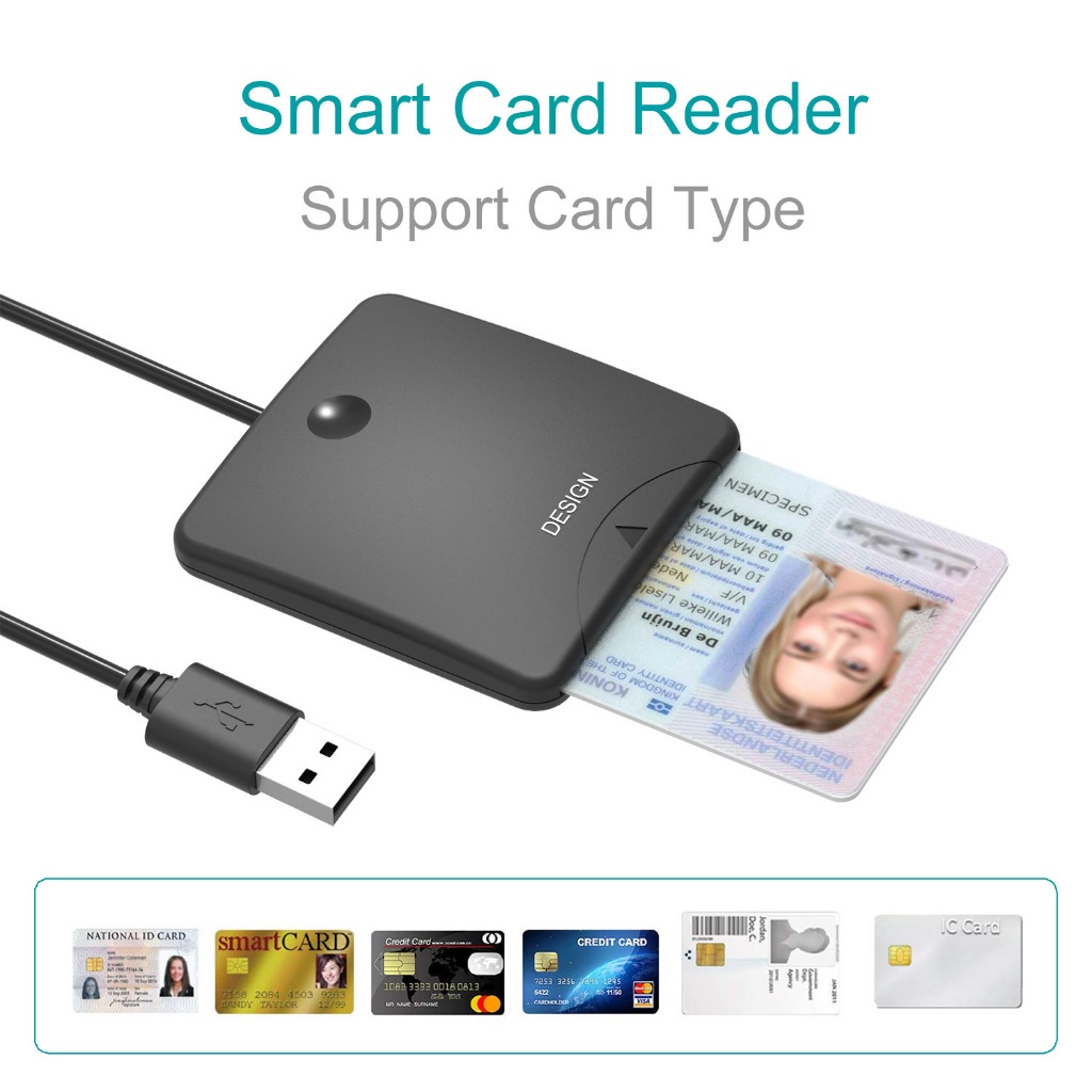 เครื่องอ่านบัตรประชาชน เครื่องอ่านบัตรสมาร์ทคาร์ด USB Smart Card Reader ...