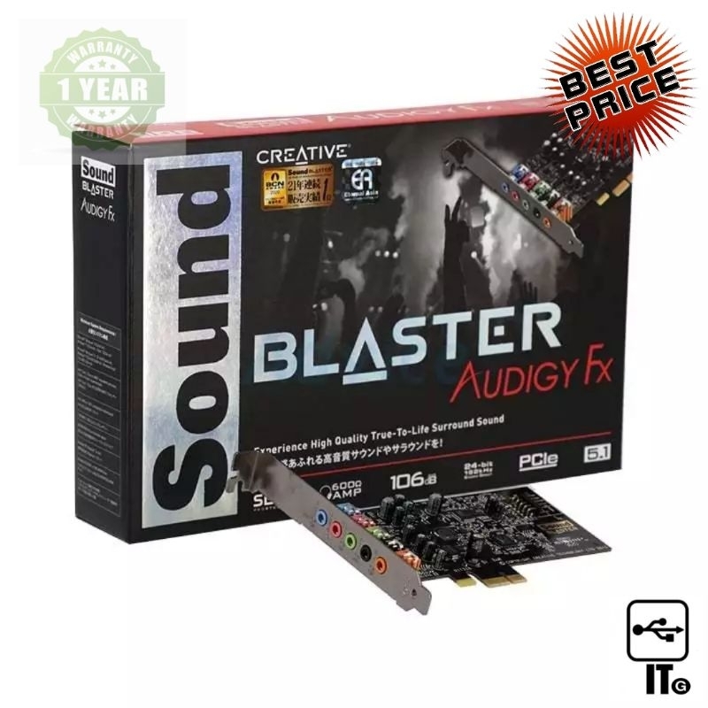 SOUND CREATIVE BLASTER AUDIGY FX ประกัน 1Y การ์ดเสียง | Shopee Thailand