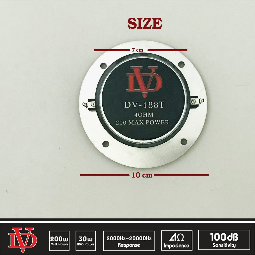 DV 188T ลำโพงทวีตเตอร์รถยนต์เสียงหวานใส 2ชิ้นของแท้จากDAVID AUDIO ...