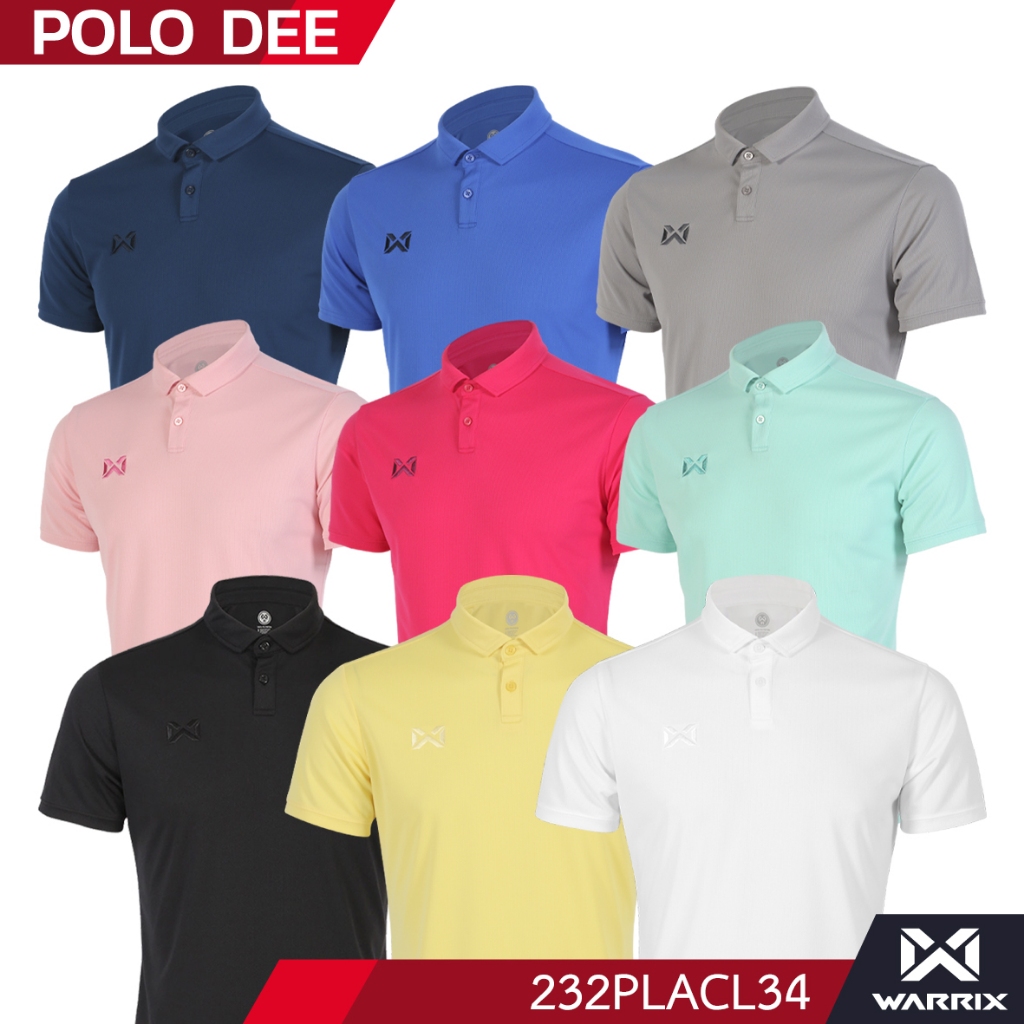 WARRIX เสื้อโปโล คอปก รุ่น PIN POLO SHIRT 232PLACL34 | Shopee Thailand