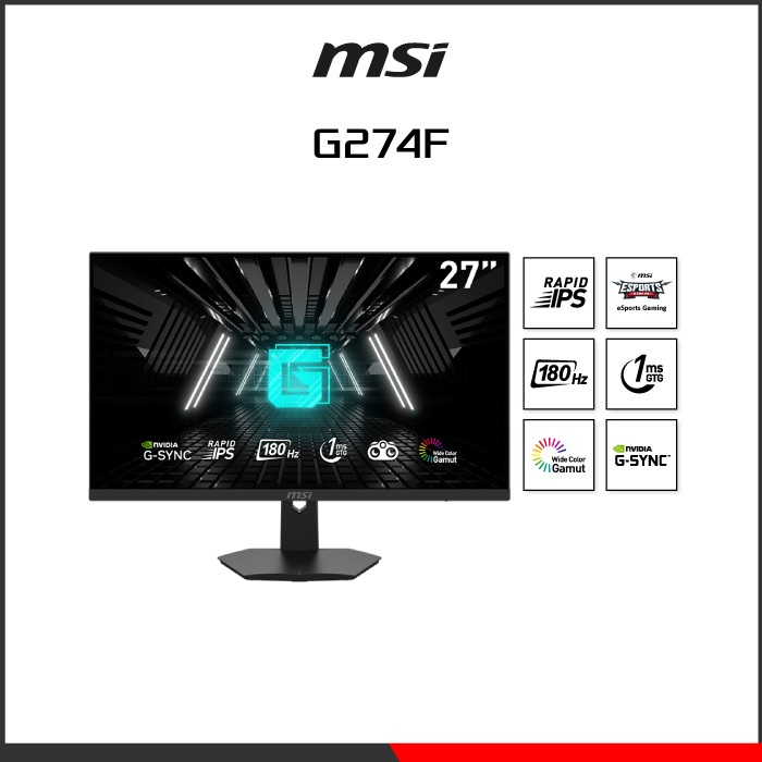 Monitor (จอมอนิเตอร์) MSI G274F 27"FHD, IPS 180Hz, G-sync | Shopee Thailand