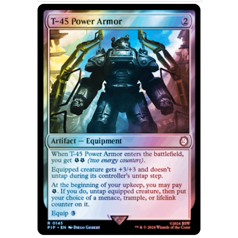Universes Beyond: Fallout Foil: T-45 Power Armor | Shopee Thailand