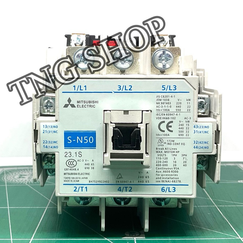 S-N50 MITSUBISHI MAGNETIC CONTACTOR 220-240V 100A แมกเนติก คอนแทกเตอร์ ...