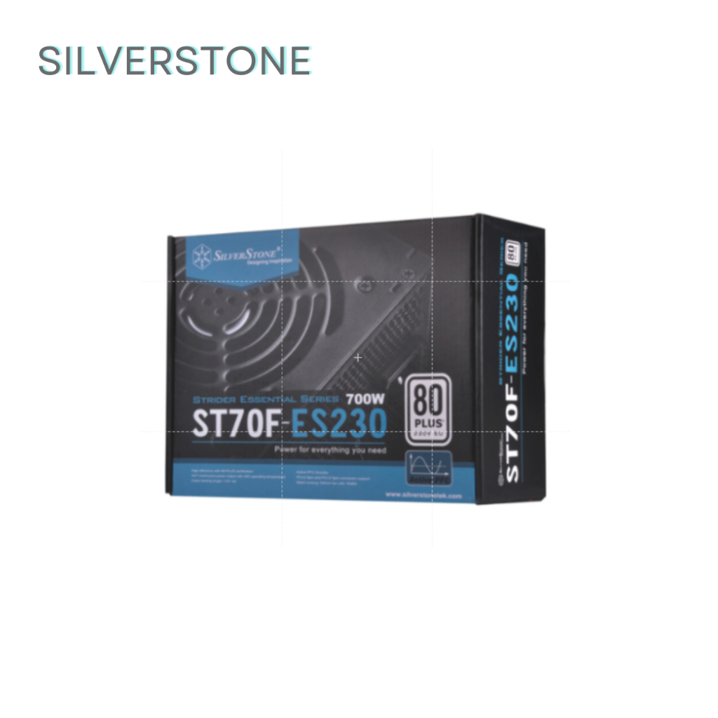 SILVERSTONE POWER SUPPY (ESSENTIAL - 700W BK 80 PLUS) (SST-ST70F-ES230 ...