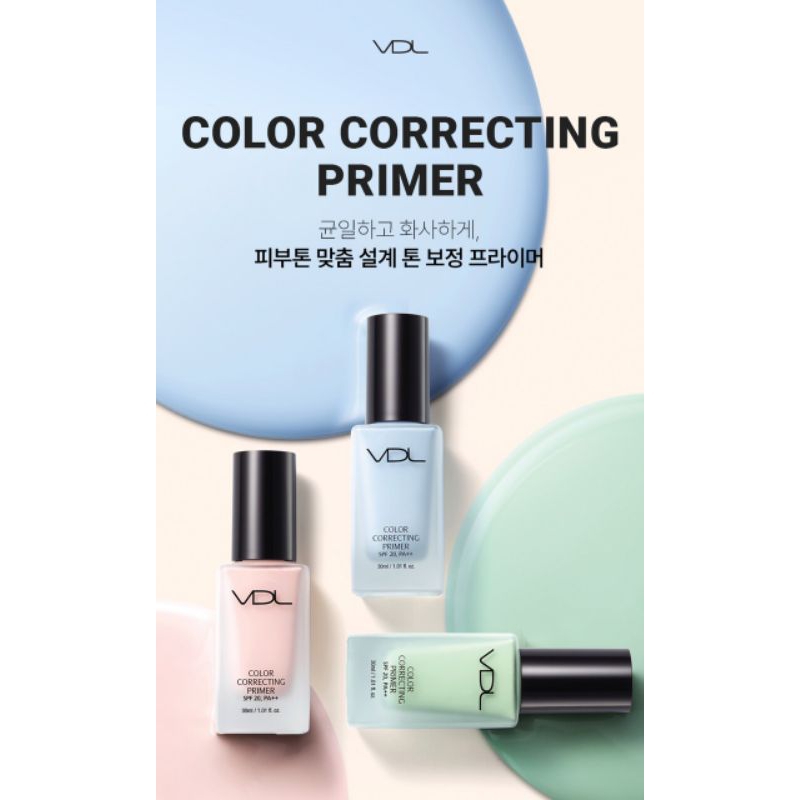 สีฟ้า รุ่นอัพเกรด Renew Tone stain VDL Color Correcting Primer SPF20 ...