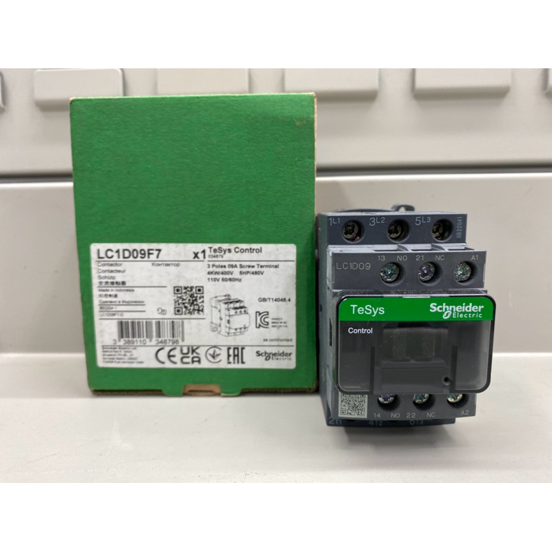 แมกเนติก คอนแทคเตอร์ LC1D09F7 TeSys D contactor 3P 9A AC3 5HP/4KW 48VAC ...