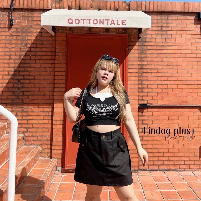 Linn กระโปรงกางเกง (รุ่นกระเป๋าคู่) กระโปรงสาวอวบ เอว32-46นิ้ว | Shopee Thailand