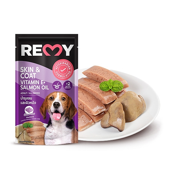 (ใหม่) REMY Dog อาหารสุนัขเปียก เรมี่ เสริม OMEGA 3,6 วิตามิน E ขนาด ...