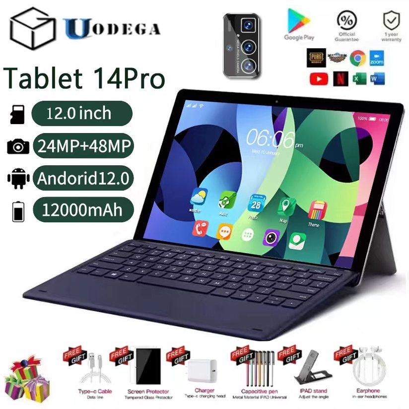 UODEGA Pro 14 แท็บเล็ต 12 นิ้ว Wifi 4g/5G แท็บเล็ตราคาประหยัด โทรออกได้ ...