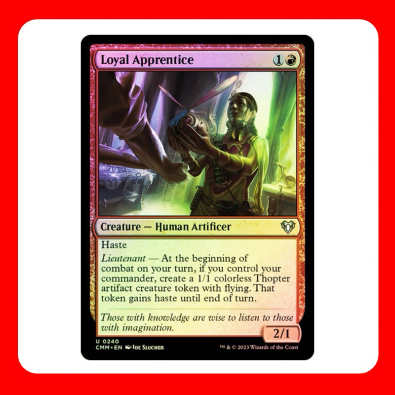[MTG] Loyal Apprentice [CMM] [RED] [UNCOM] [FOIL] [ENG] (การ์ดเมจิค ...