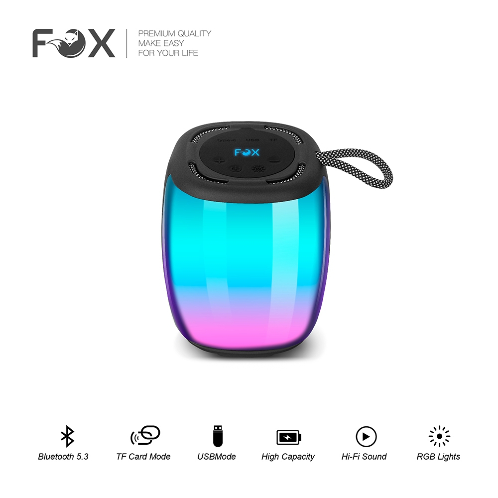 [รับประกัน 1 ปี] FOX ลำโพงไร้สาย Speaker รุ่น VN139 สี Black | Shopee ...