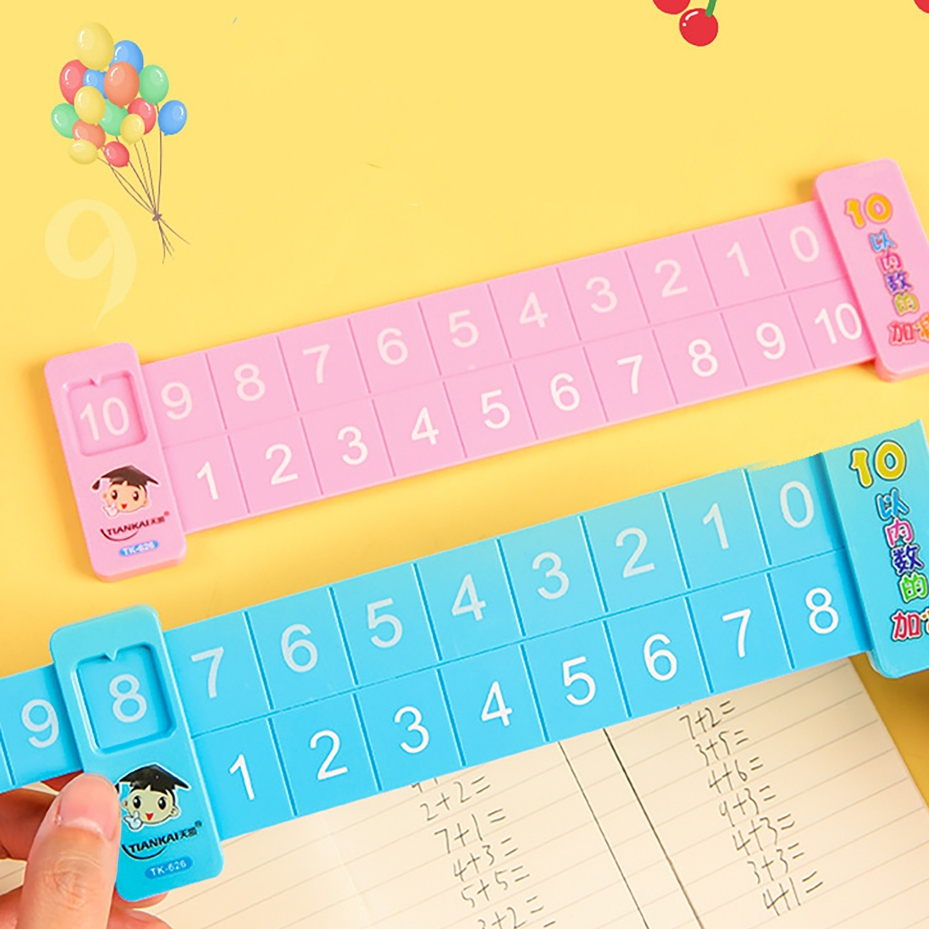 ไม้บรรทัดฝึกบวกลบเลข ไม้บรรทัดบวกเลข ไม้บรรทัดฝึกหัดสำหรับเด็ก /RU-009 ...