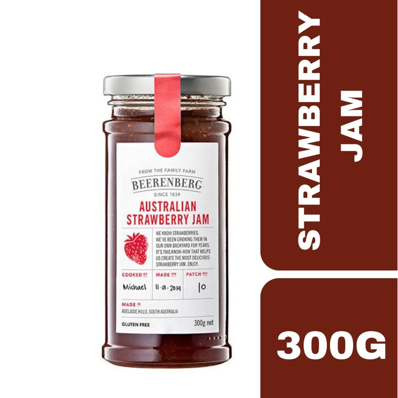 Beerenberg Strawberry Jam 300g++ บีเรนเบิร์ด แยมสตอเบอร์รี่ 300กรัม ...