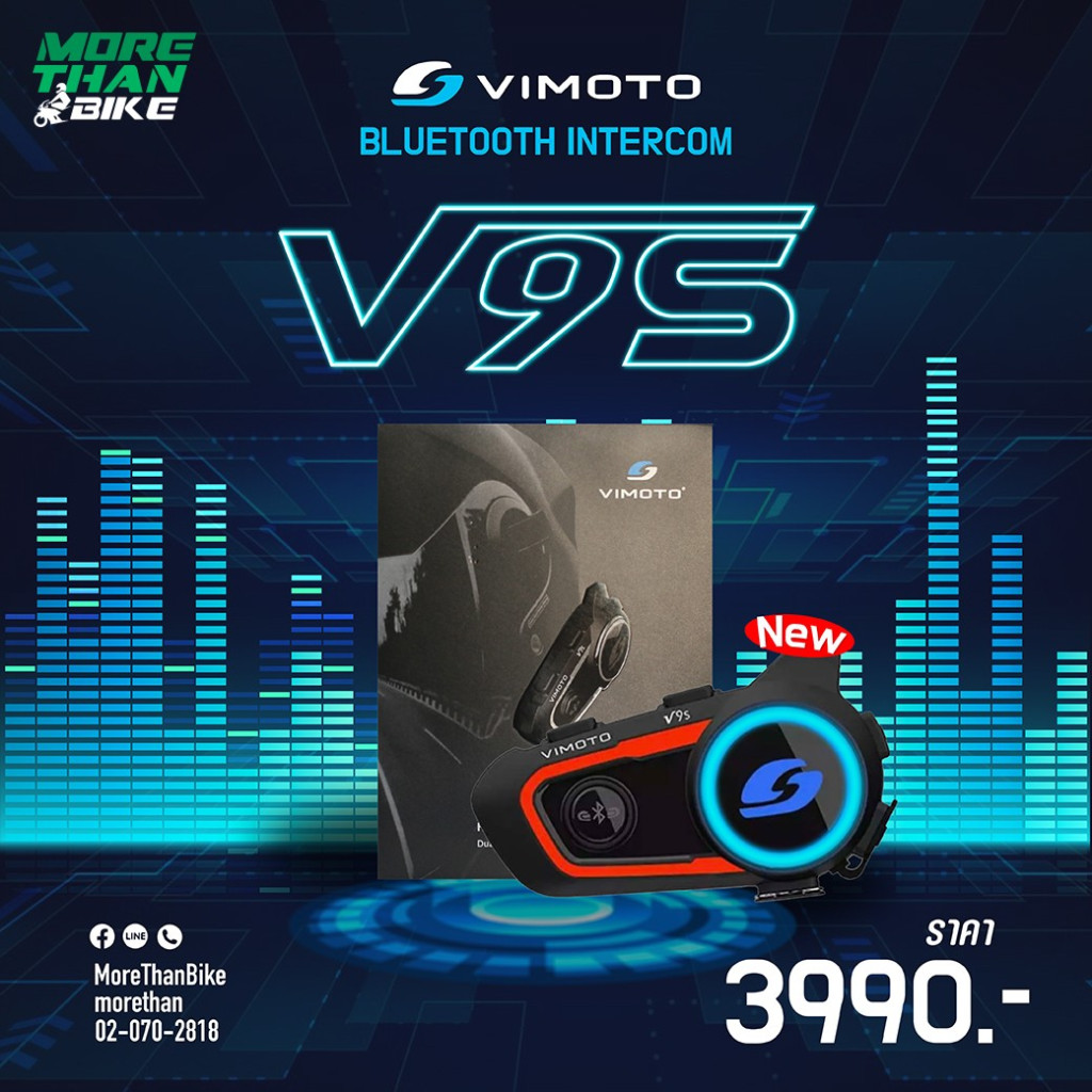 บลูทูธติดหมวก VIMOTO รุ่น V9S | Shopee Thailand