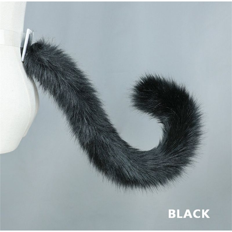 หางแมวขนฟู 50-55cm ขนฟูนุ่ม [พร้อมส่ง] แบบเข็มกลัด | Shopee Thailand