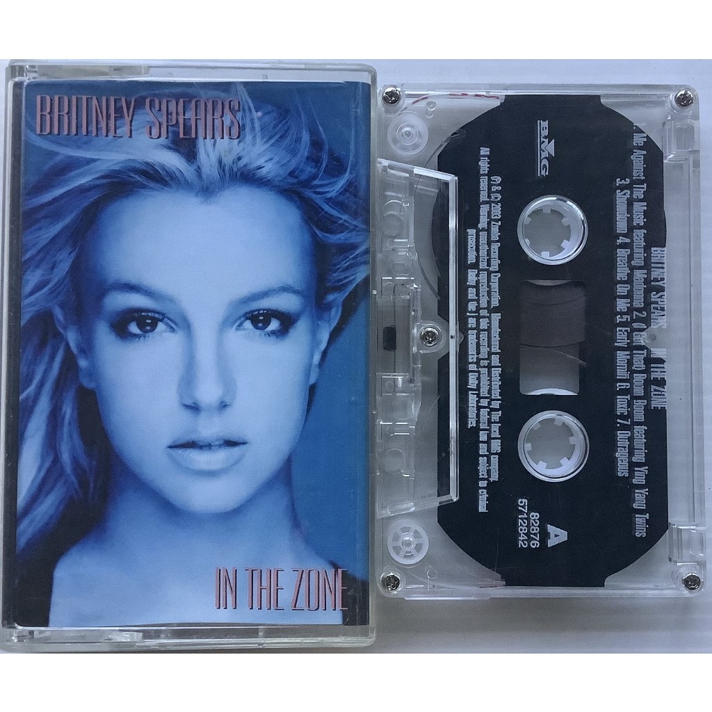 Cassette Tape เทปคาสเซ็ตเพลง Britney Spears In The Zone + 2 Bonus ...