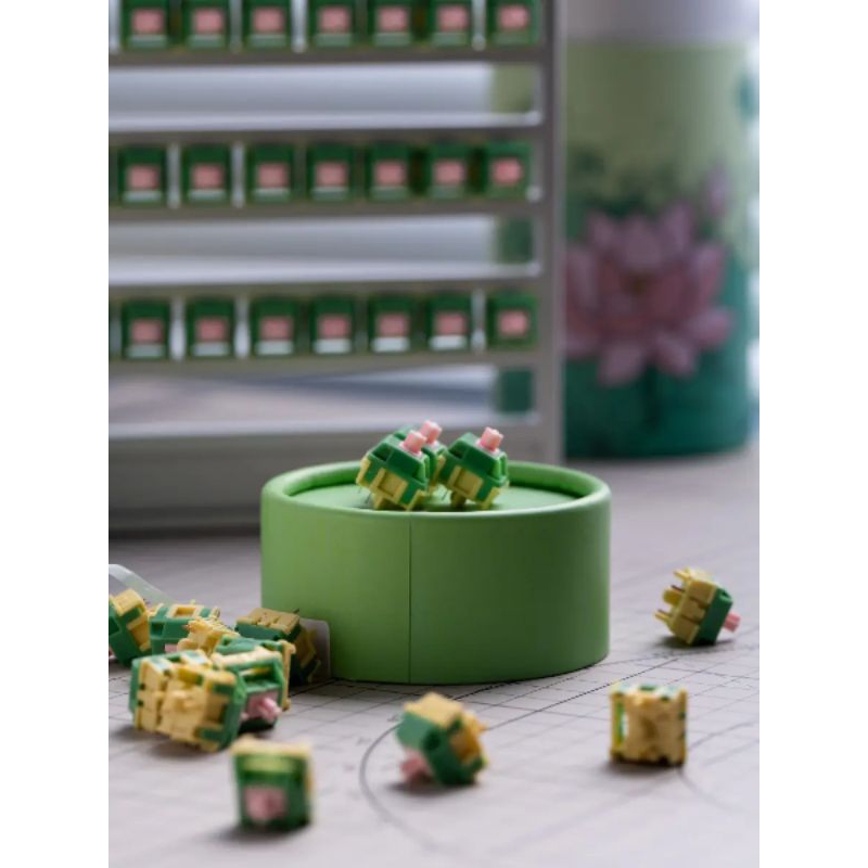 HMX Lotus linear switch (10ชิ้น) สวิตช์คีย์บอร์ด pre lubed 1จังหวะ เชิง ...