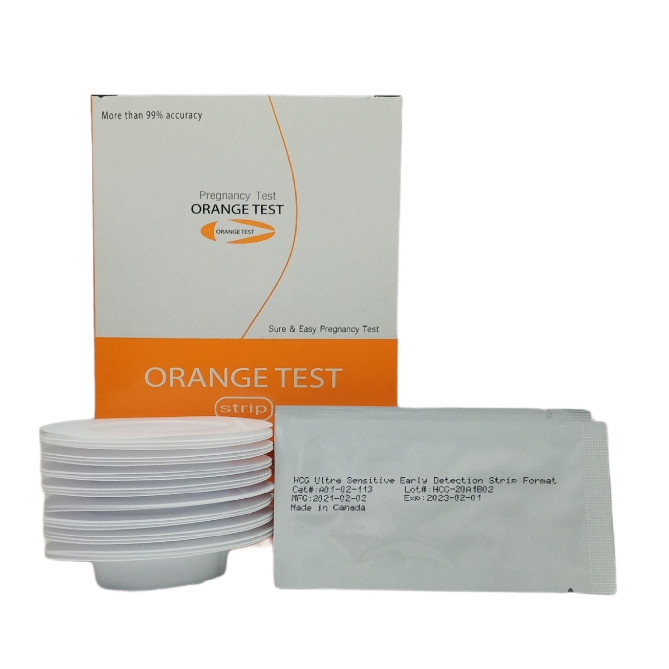 ORANGE TEST STRIP ชุดทดสอบการตั้งครรภ์แบบจุ่ม แพ็คเปลือย 25 ชุด ...
