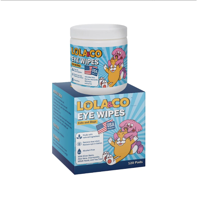 Lola&Co : Eye Wipes โลล่า แอนด์ โค แผ่นทำความสะอาดตาสุนัขและแมว 50 ชิ้น ...