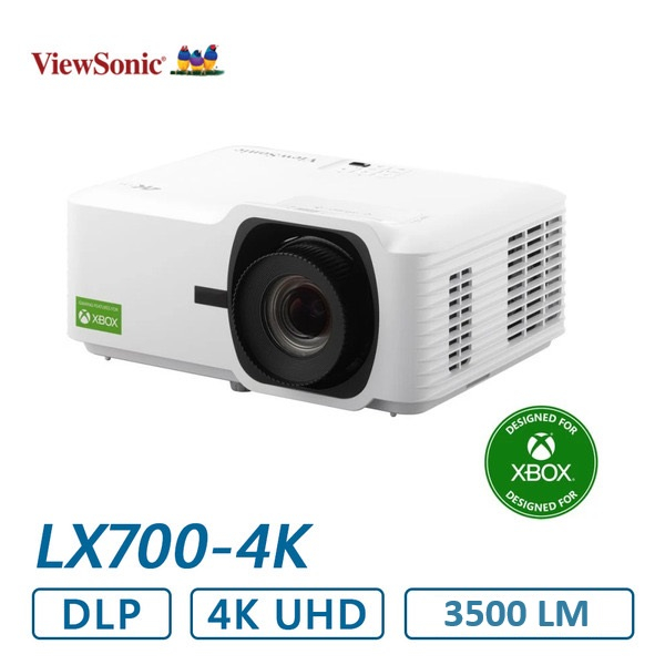ViewSonic LX700-4K UHD 3500 Lumens Laser Projector, 4.2ms Response Time ...