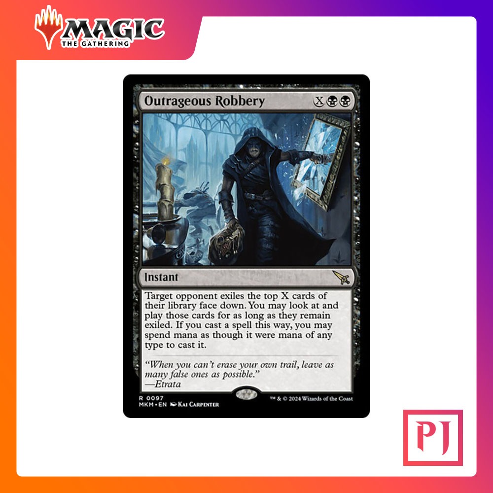 [MTG] Outrageous Robbery [MKM] [BLACK] [RARE] [NORMAL] [ENG] (การ์ดเม ...
