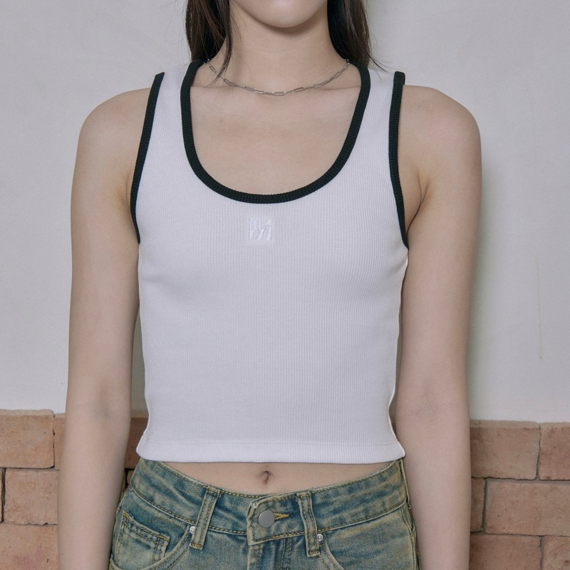 MELT.INMOMENTS Ray Top เสื้อกล้ามครอป ตัดขอบ (ซื้อผ่าน Shopee Video ลด ...