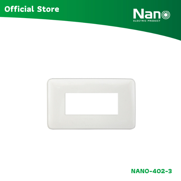 NANO หน้ากากขอบมน 2x4" 3 ช่อง Classic series (80 ชิ้น/กล่อง) รุ่น NANO-402-3 | Shopee Thailand