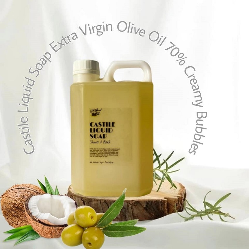 Castile Liquid Soap Extra Virgin Olive Oil 70% Creamy Bubbles สบู่เหลว ...
