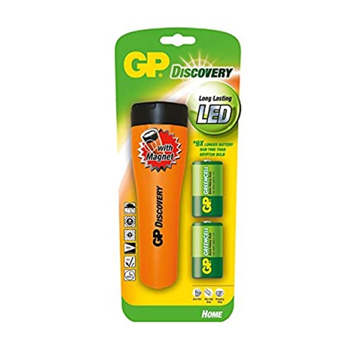 GP FLASHLIGHT LED ไฟฉาย +ถ่าน 2ก้อน SIZE D /GE-2U2 | Shopee Thailand