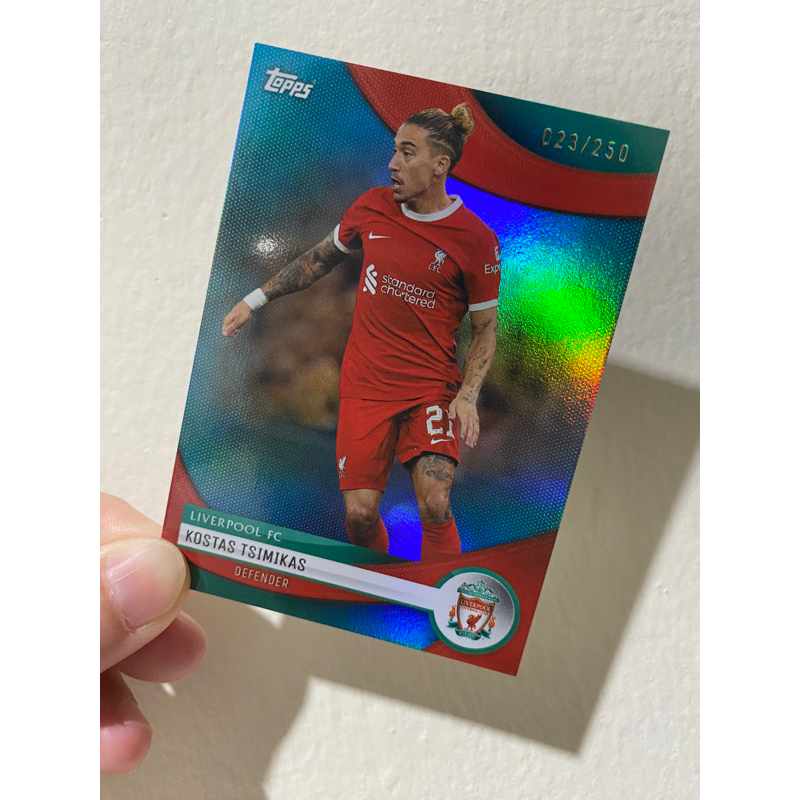 การ์ดนักฟุตบอลใบรัน Topps Liverpool Team Set 2023-2024 | Gold Drip ...